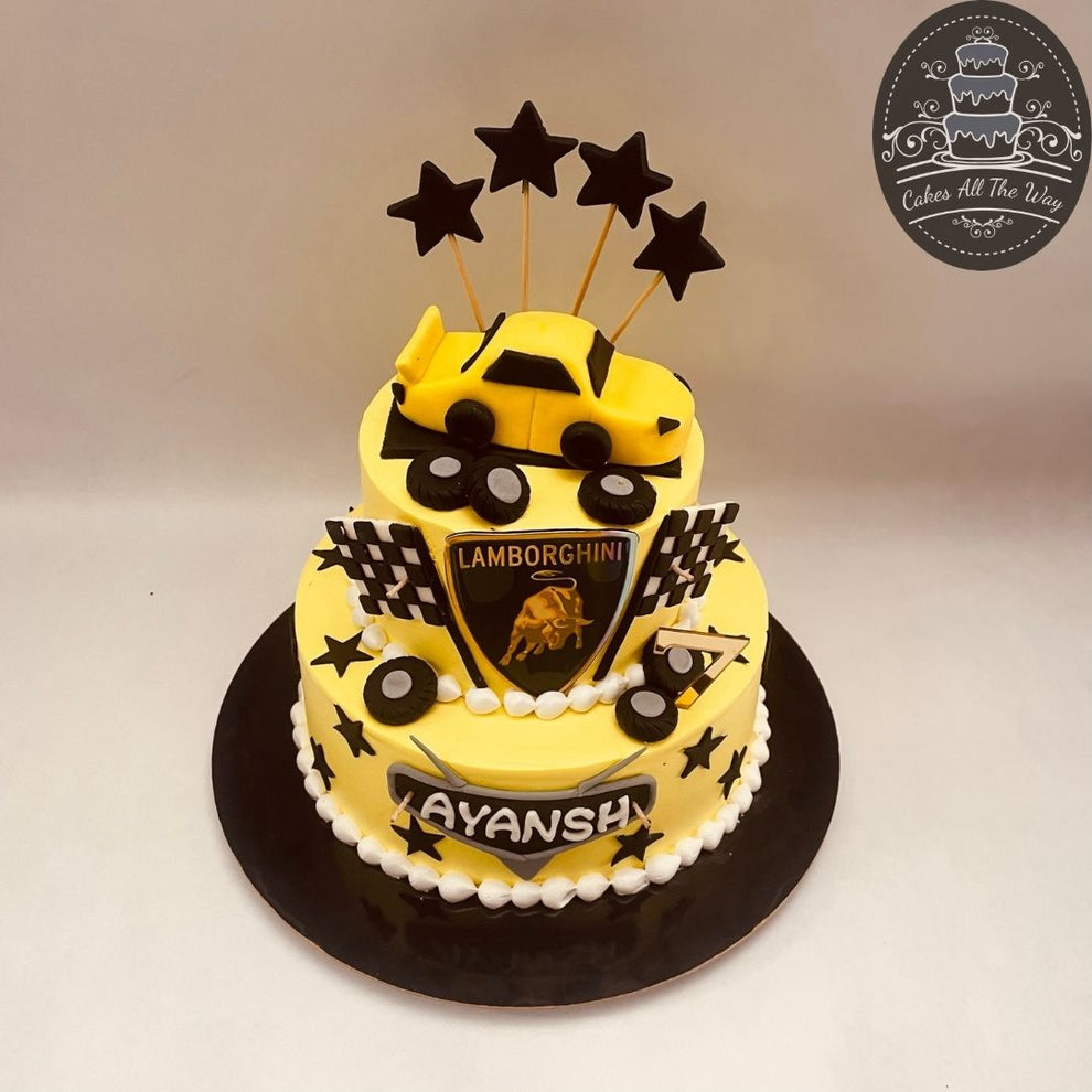 2-Tier Car Theme Cake – Cakes All The Way