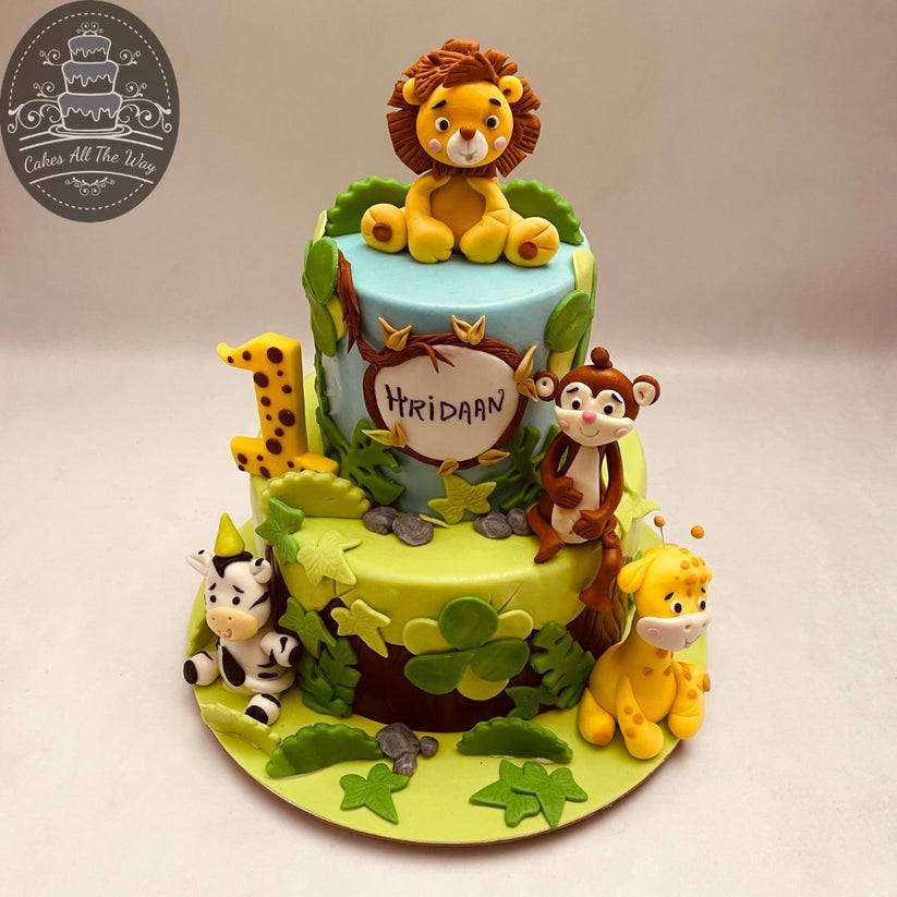 2-Tier Jungle Theme Cake | Theme Cakes | Bangalore – Cakes All The Way
