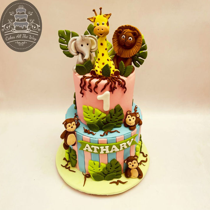 2-Tier Jungle Theme Cake | Theme Cakes | Bangalore – Cakes All The Way